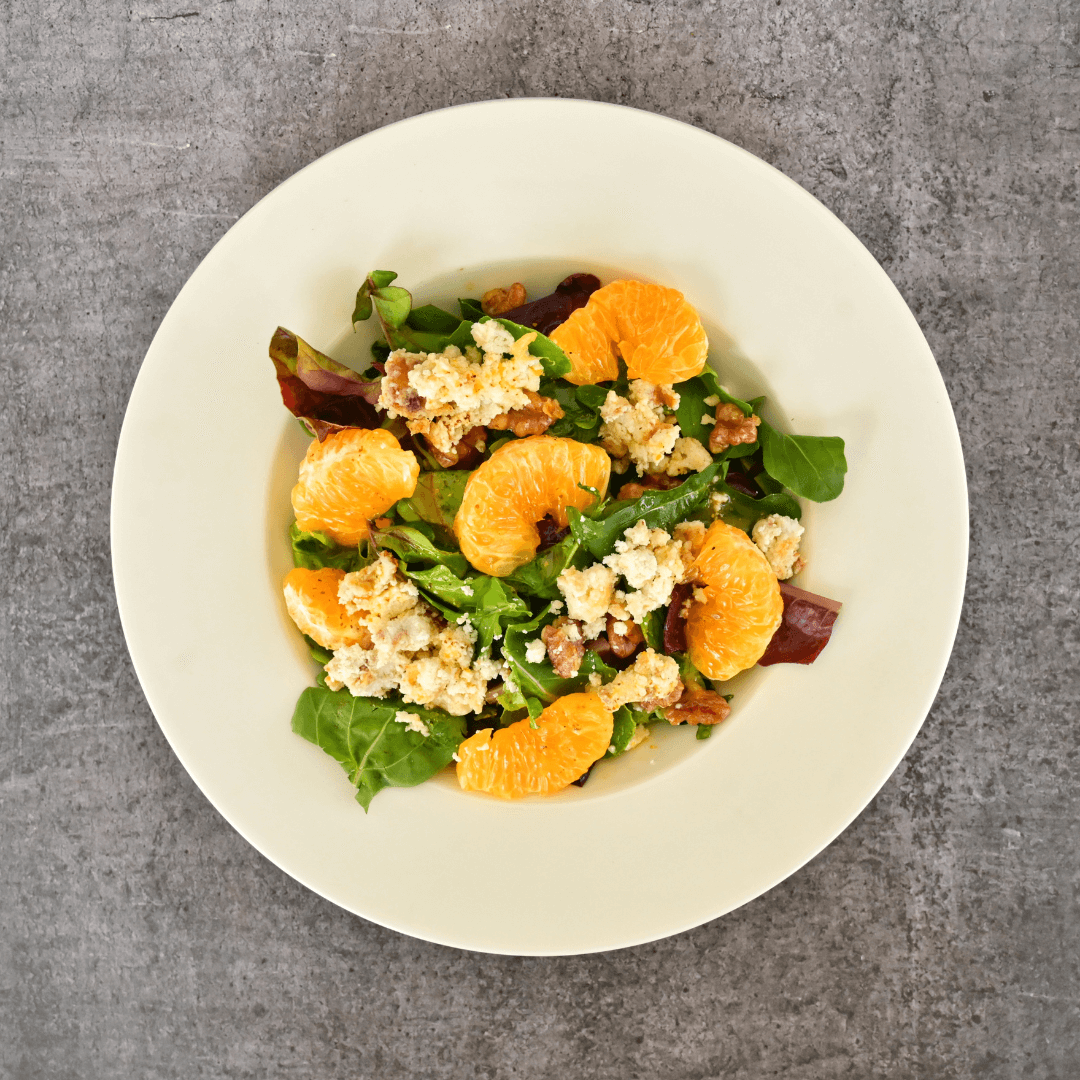 Orange & Caramelized Goat Cheese Salad – Once Upon A Table